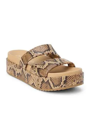 Matisse Blae Platform Slide Sandals - Brown Pattern