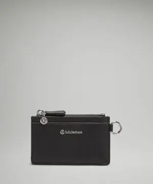 Lululemon Leather Alternative Card Case - Black/silver