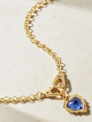 FOUNDRAE Heart 18-karat Tanzanite Pendant Necklace
