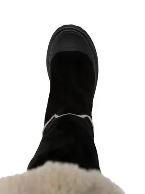 Hogan Shearling-detail Knee-high Boots