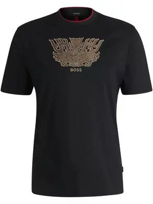BOSS Logo-embroidered T-shirt