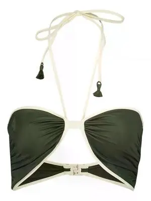 Johanna Ortiz Yacumama Bikini Top - Green