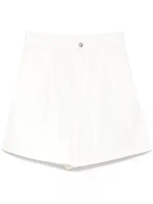Liu Jo Pleat-detail Shorts - White