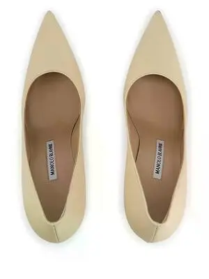 Manolo Blahnik 105mm Leather Pumps - Neutrals