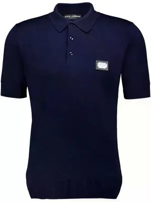 Dolce & Gabbana Wool Polo Shirt - Blue