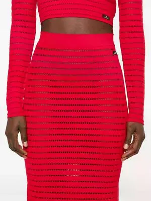 Elisabetta Franchi Open-knit Midi Skirt