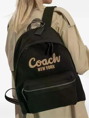 coach cargo backpack Coach X Peanuts Snoopy Black Multi CBF69 Coach Black Nylon and Leather