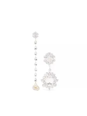 Magda Butrym Mismatched Crystal Earrings - Silver