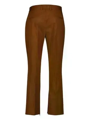 Off-White Cotton Straight-leg Trousers - Brown
