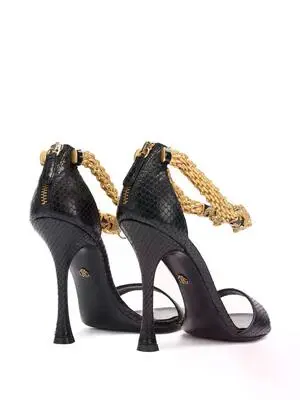 Roberto Cavalli Jewel Tigers Sandals - Black