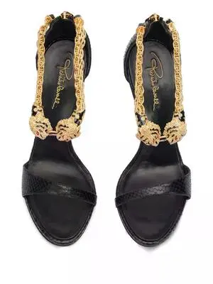 Roberto Cavalli Jewel Tigers Sandals - Black
