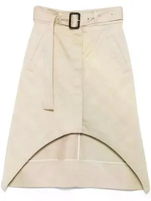 Givenchy Monogram Asymmetric Midi Skirt - Neutrals
