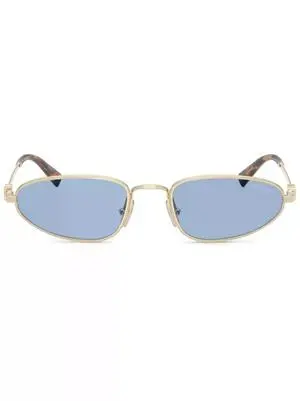 Miu Miu Logo Sunglasses - Gold