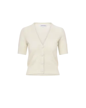 Veronica Beard Solene Short-sleeve Cashmere Cardigan