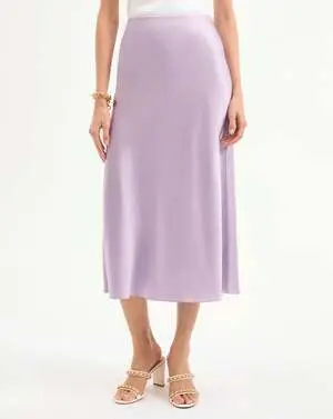 Veronica Beard Clover Stretch-silk Slip Skirt - Soft Lilac