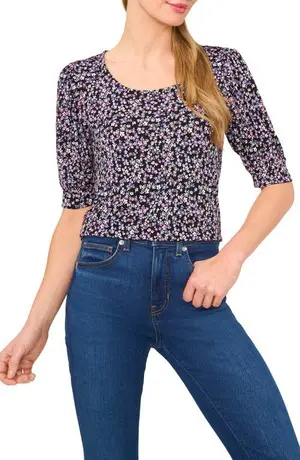 CECE DUPRAZ Floral Print Top