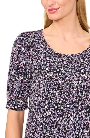 CECE DUPRAZ Floral Print Top