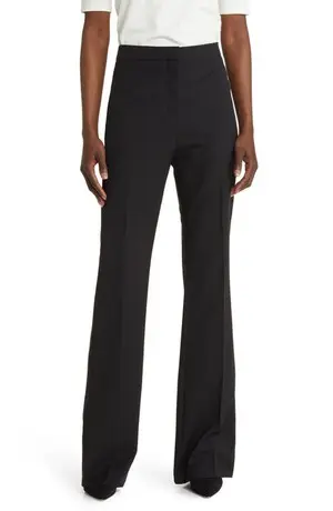 BOSS Tuleah Flare Wool Trousers - Black