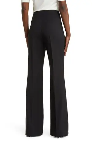BOSS Tuleah Flare Wool Trousers - Black