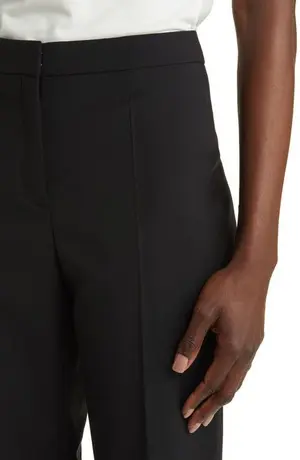 BOSS Tuleah Flare Wool Trousers - Black