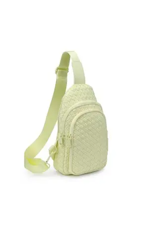 SOL AND SELENE Beyond The Horizon Woven Neoprene Sling Backpack - Butter