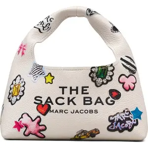 Marc Jacobs Mini Sack Sticker Leather Top Handle Bag