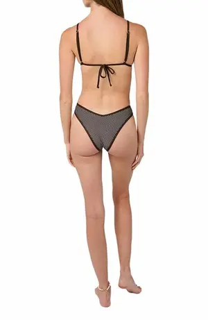 WeWoreWhat Cooper Triangle Bikini Top - Mahogany
