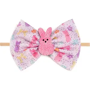 SWEET WINK Easter Bunny Tulle Bow Baby Headband - Lavender