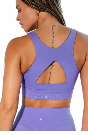 VITALITY Pulse Keyhole Longline Tank Top - Neon Lilac