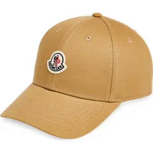 Moncler Moncler Logo Patch Baseball Cap Beige
