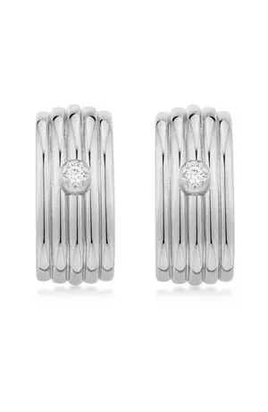 LUV AJ The Ridged Positano Stud Earrings - Silver