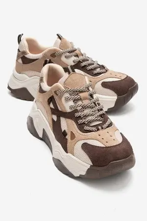 PROLOGUE SHOES Loretta Platform Sneakers - Brown