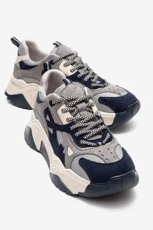 PROLOGUE SHOES Loretta Platform Sneakers - Navy
