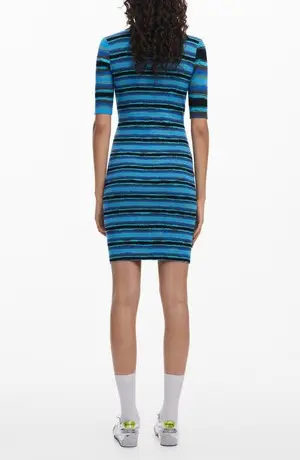 Desigual Variegated Stripe Sweater Dress