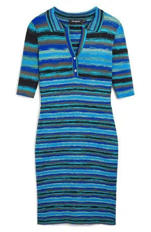 Desigual Variegated Stripe Sweater Dress