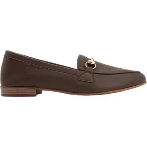 FOREVER & ALWAYS SHOES Rory Leather Loafer - Brown Leather