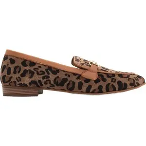 FOREVER & ALWAYS SHOES Rory Leather Loafer - Leopard Print Suede Leather