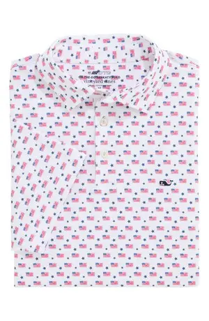 Vineyard Vines Sankaty Performance Polo - White