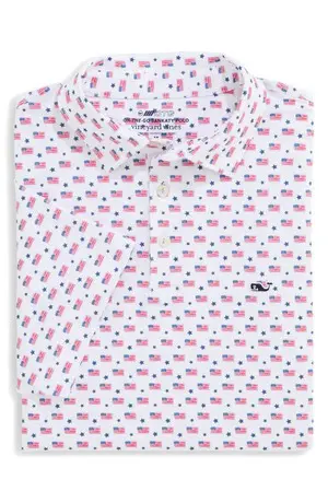Vineyard Vines Sankaty Performance Polo - White