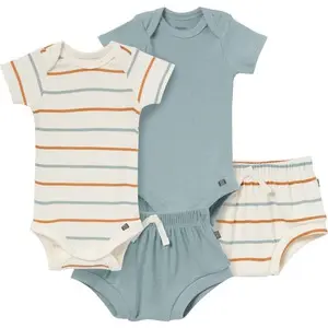 MODERN MOMENTS™ BY GERBER Coordinating 4-pack Bodysuit And Shorts Set - Stripes
