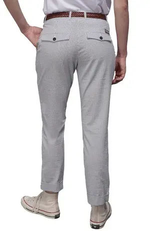 WILDFANG The Empower Seersucker Trouser - Navy/white
