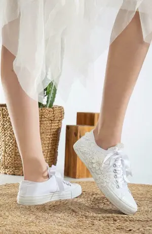 FOREVER & ALWAYS SHOES Peyton Bridal Sneakers