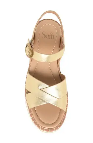 SOFFT Ruthie Platform Wedge Sandals - Gold