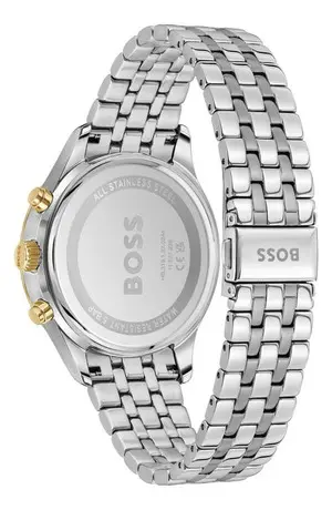 BOSS Avery Chronograph Bracelet Watch - Silver/green