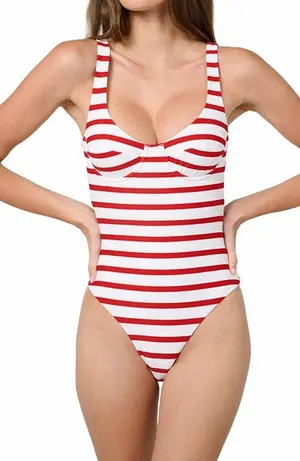 WeWoreWhat Scoop Underwire One-piece Swimsuit