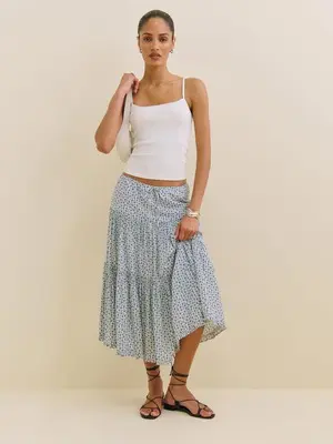 REFORMATION Laney Skirt Grey