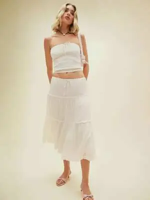 REFORMATION Laney Skirt - Ivory