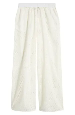 Solid & Striped The Delaney Open Knit Cotton Cover-up Pants