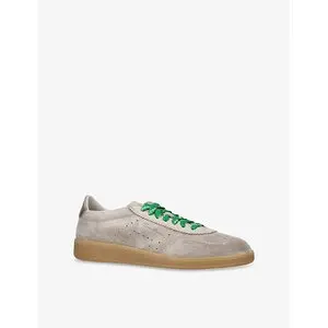 Santoni Oly Pulse Logo-embossed Suede Low-top Trainers