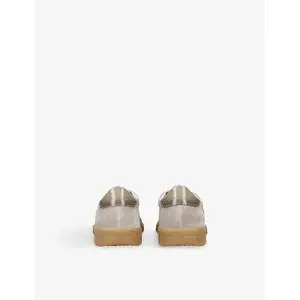 Santoni Oly Pulse Logo-embossed Suede Low-top Trainers